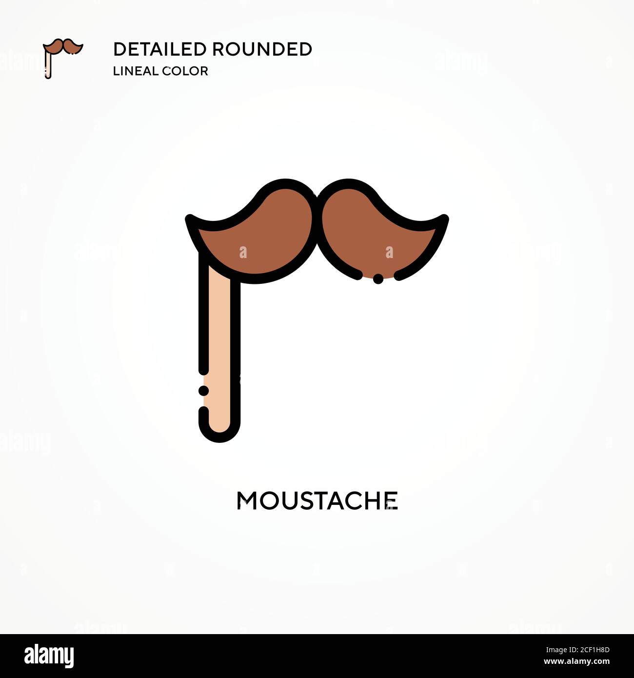 Moustache vector icon. Modern vector illustration concepts. Easy to ...