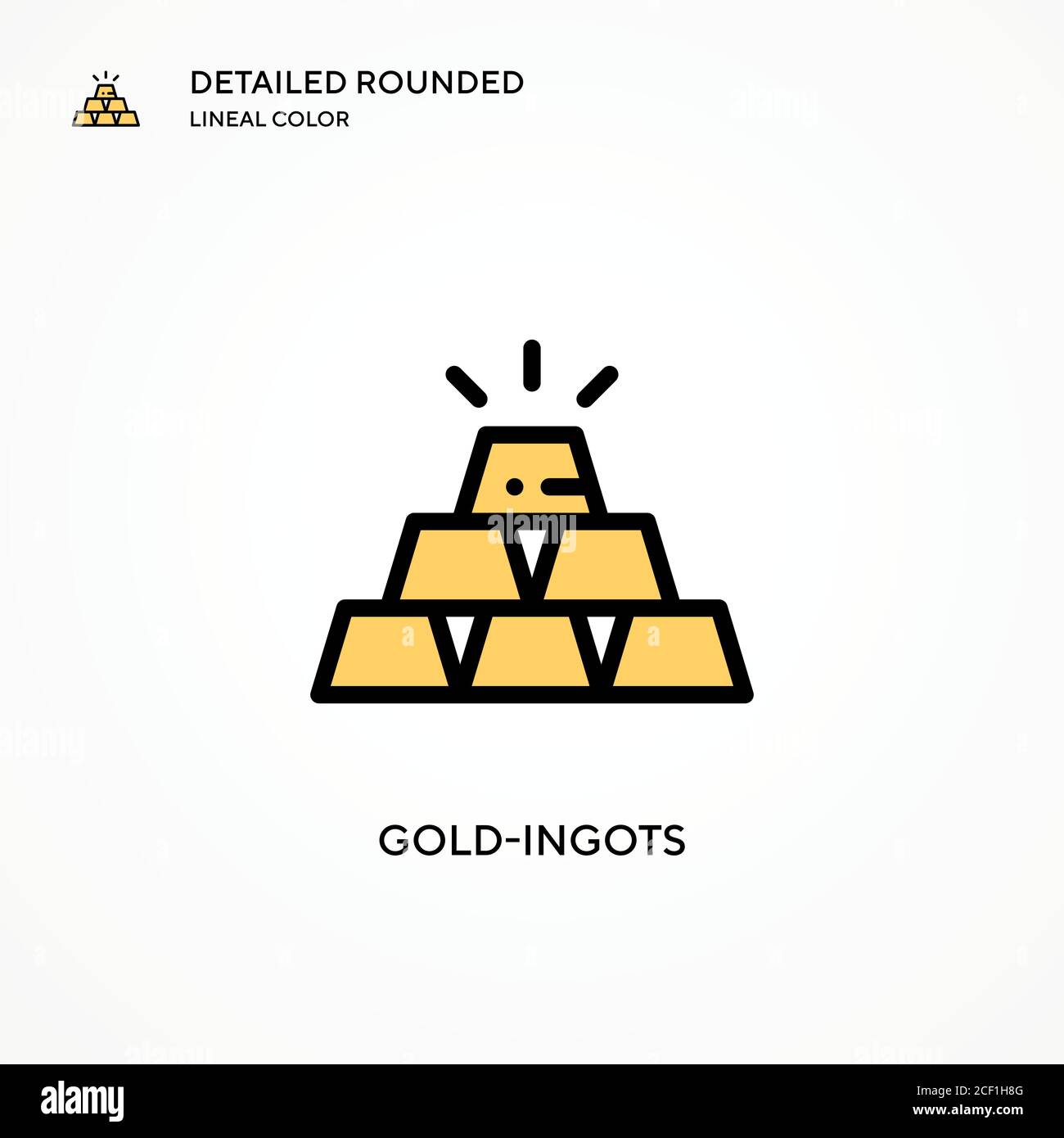 Gold-ingots vector icon. Modern vector illustration concepts. Easy to ...