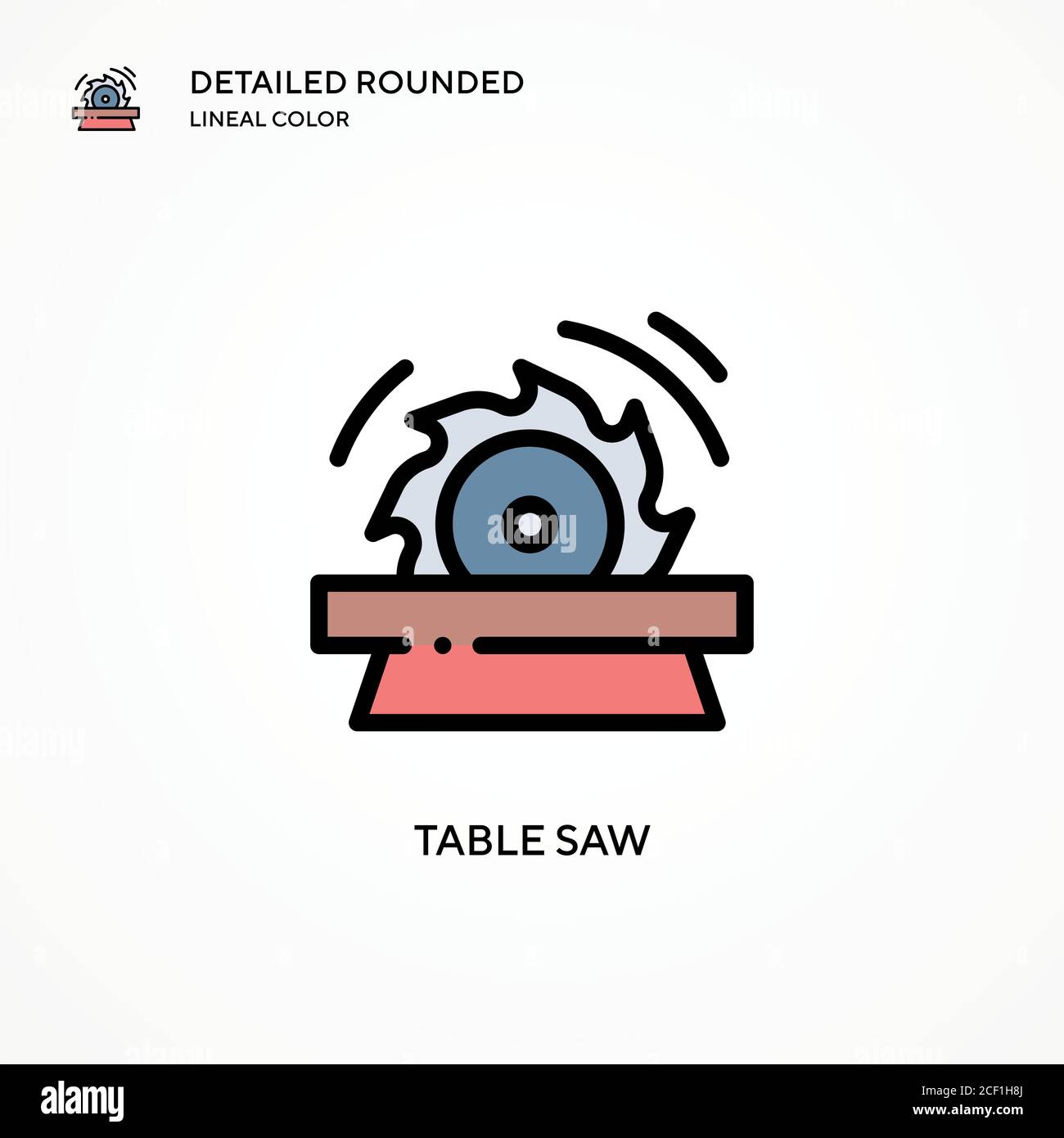Table saw vector icon. Modern vector illustration concepts. Easy to ...