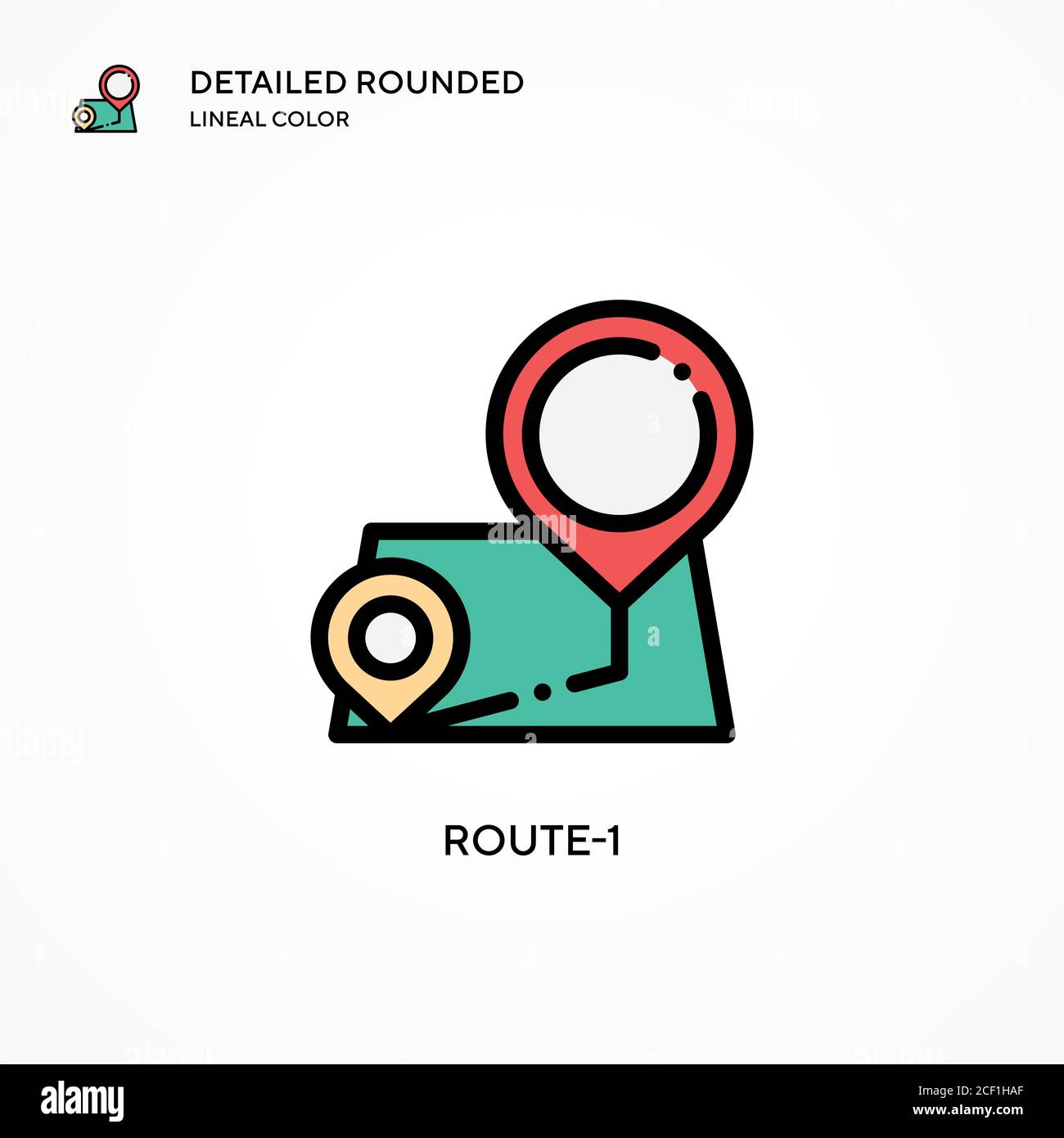 Route-1 vector icon. Modern vector illustration concepts. Easy to edit ...