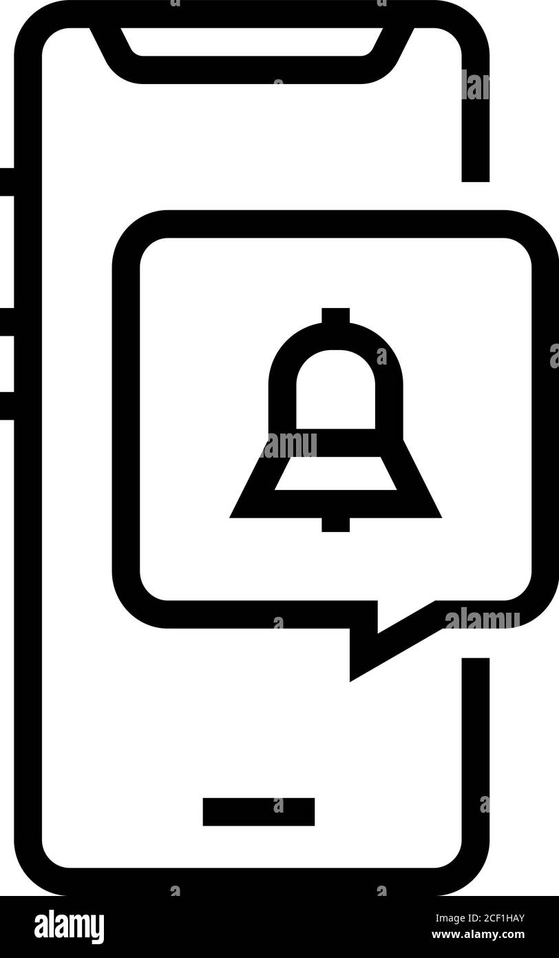 phone alarm clock line icon vector illustration Stock Vector Image ...