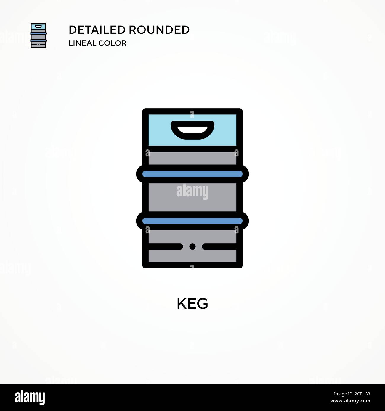 Keg vector icon. Modern vector illustration concepts. Easy to edit and ...