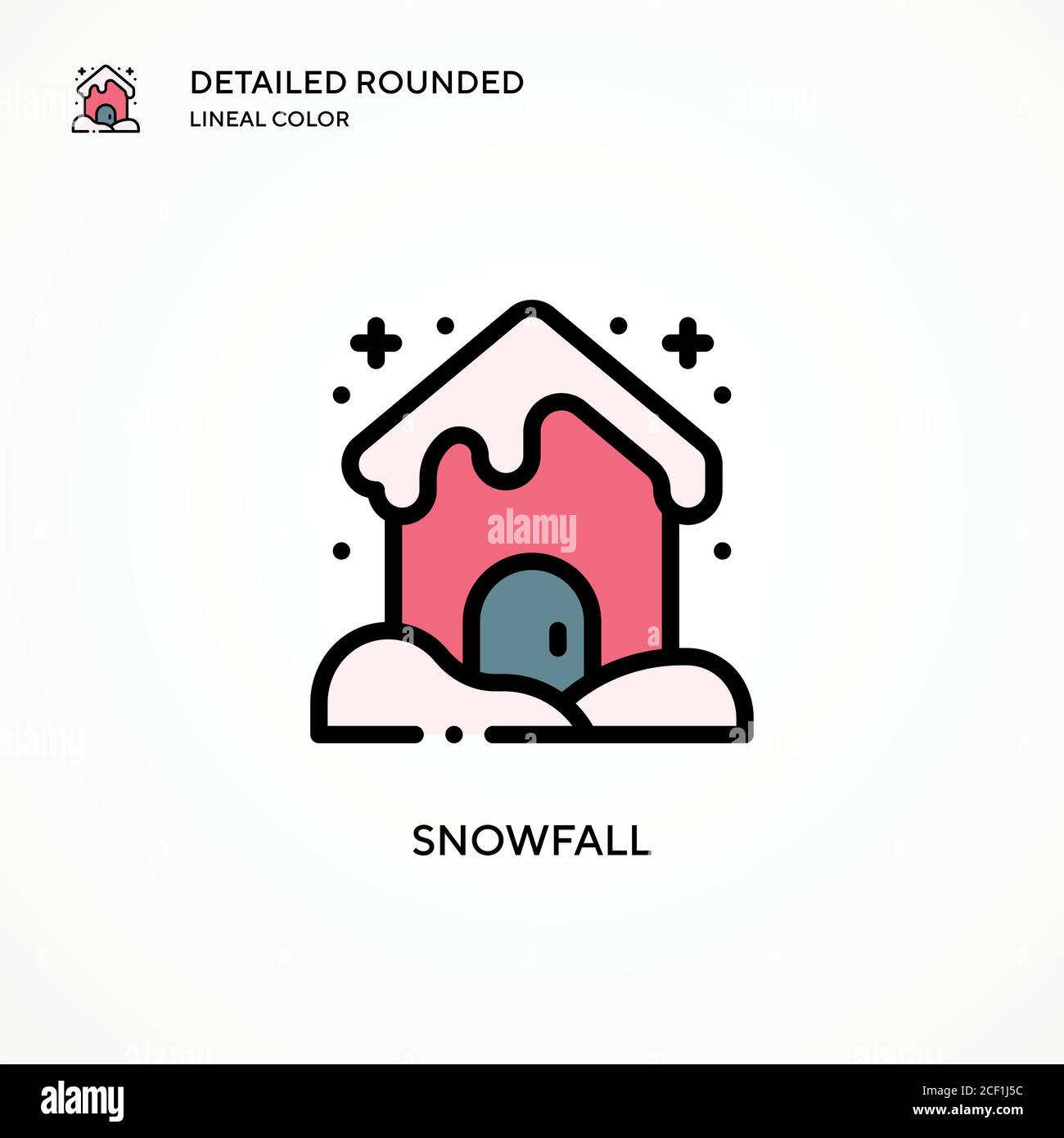 Snowfall vector icon. Modern vector illustration concepts. Easy to edit ...