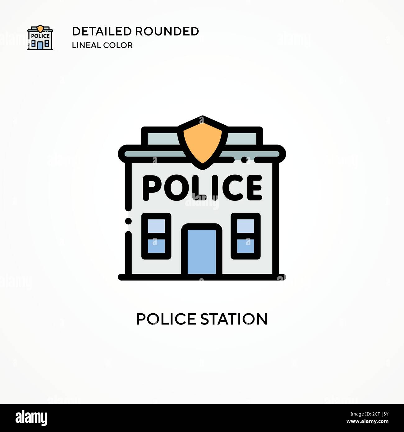 Police station vector icon. Modern vector illustration concepts. Easy ...
