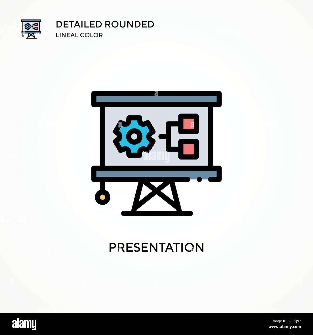 Presentation vector icon. Modern vector illustration concepts. Easy to ...