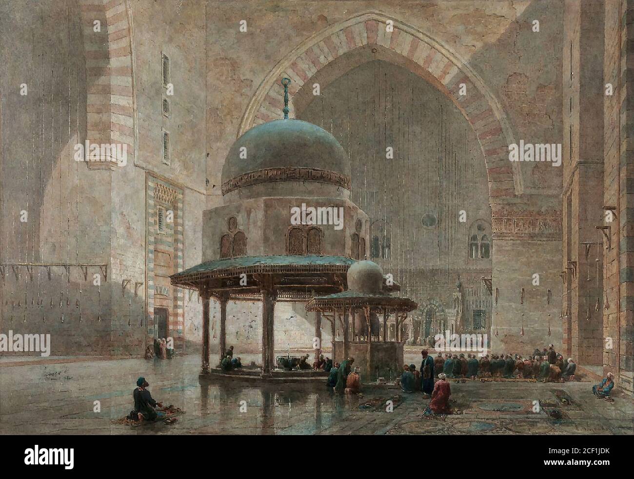 Goodall Frederick - Interior of the Sultan Hassan Mosque Cairo ...