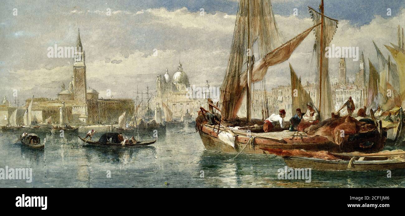 goodall, edward angelo - Il Isola de S Giorgio Maggiore with il Santa ...