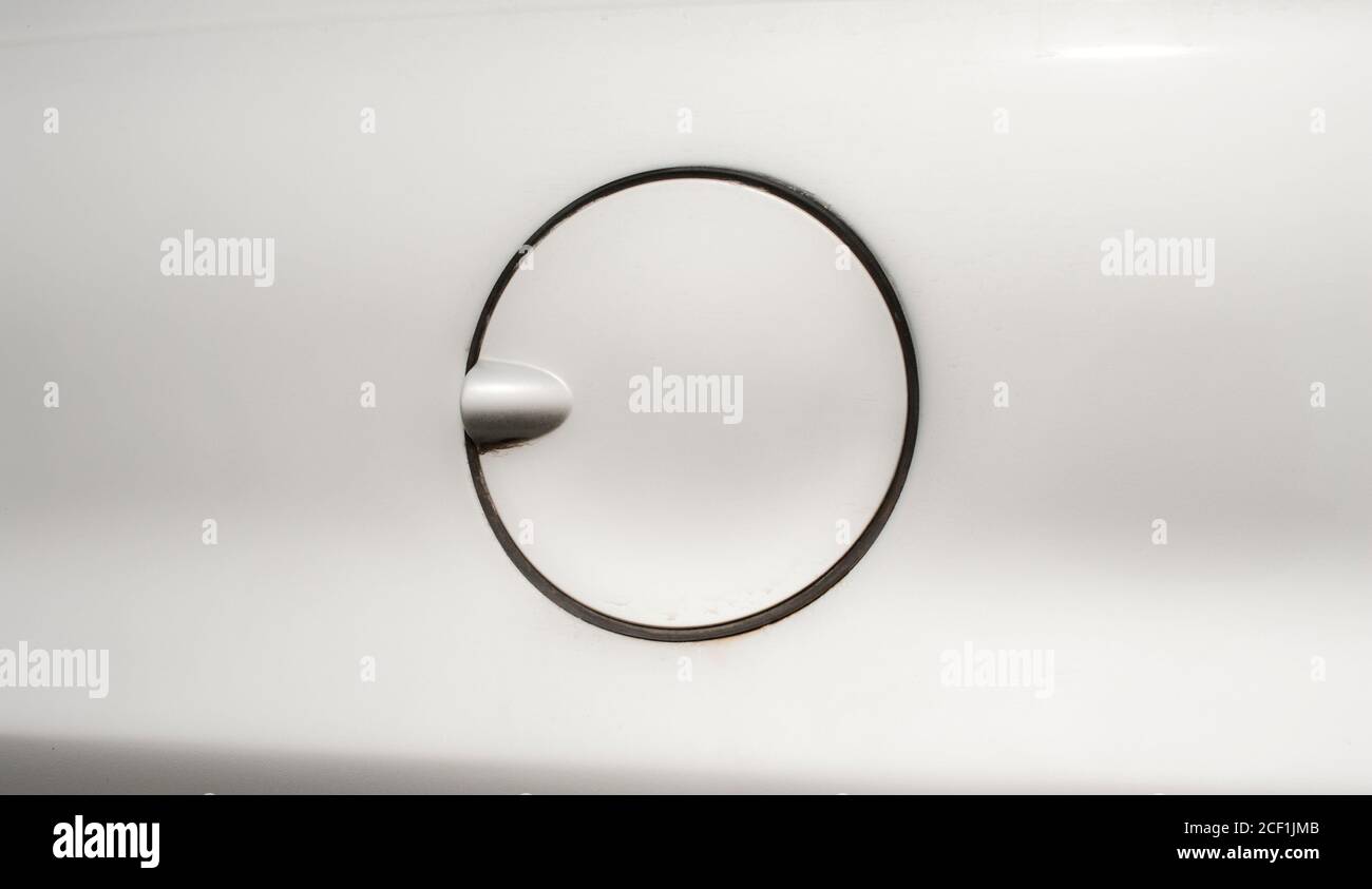 Fuel filler in car Stock Photo - Alamy