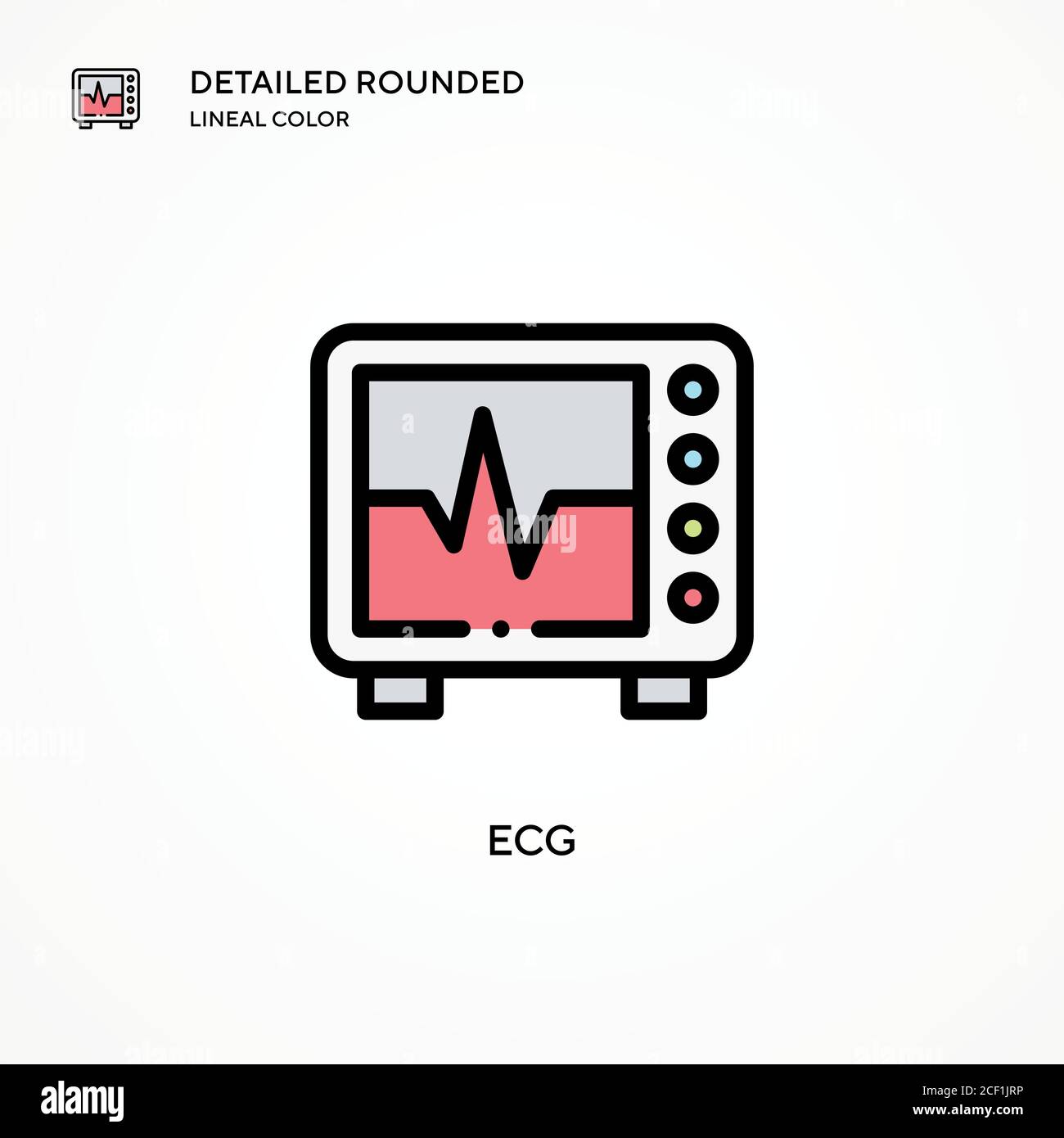 Ecg vector icon. Modern vector illustration concepts. Easy to edit and ...