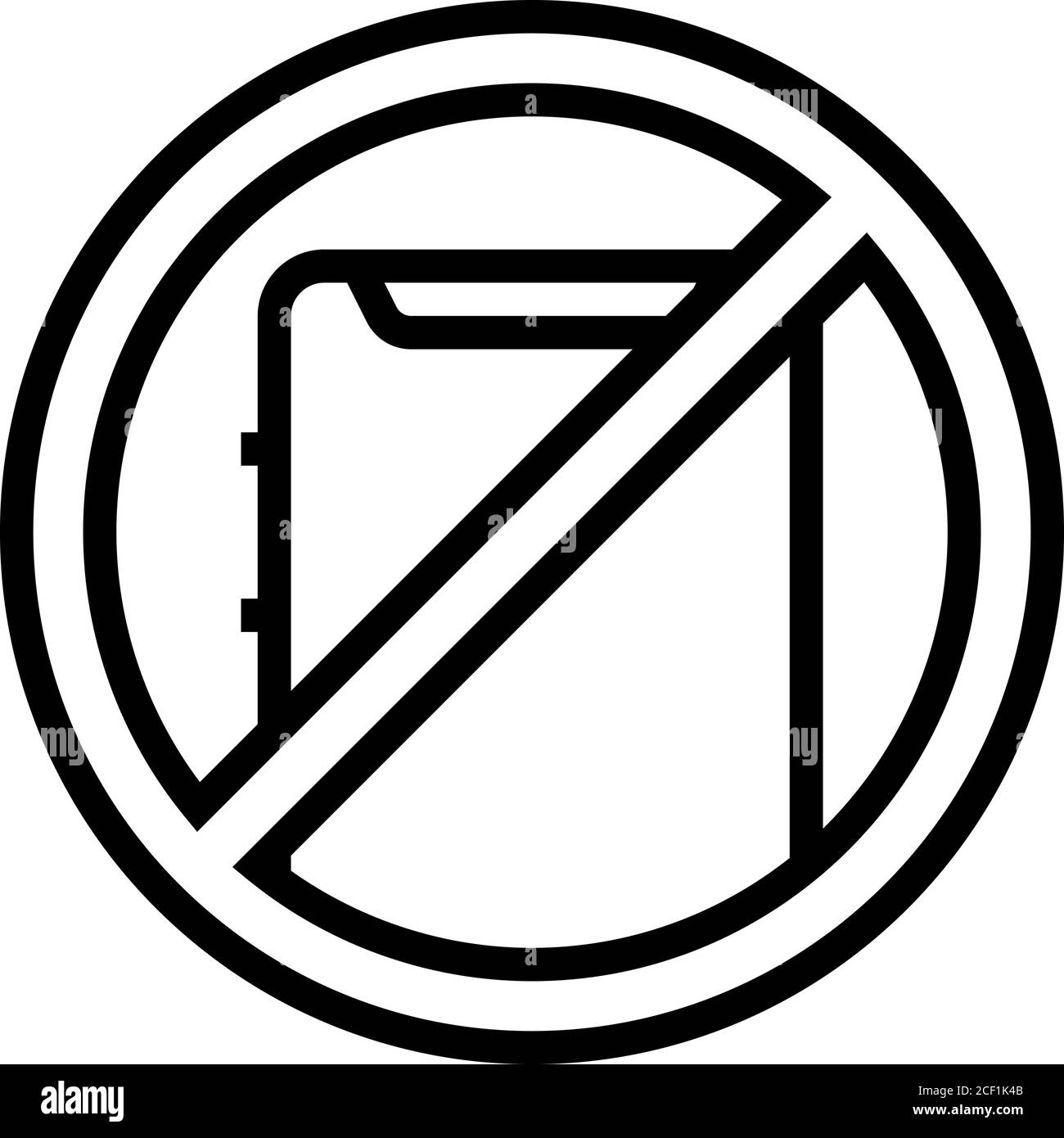 phone crossed out mark line icon vector illustration Stock Vector Image ...