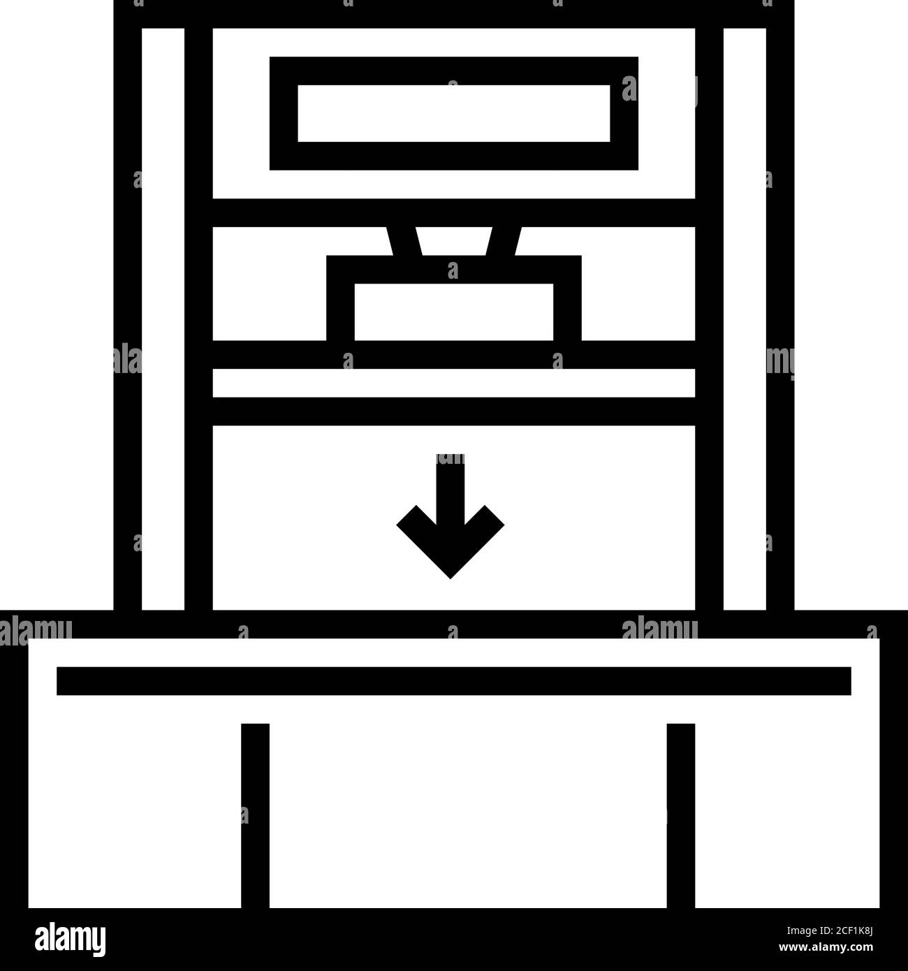 pressing machine line icon vector illustration Stock Vector Image & Art ...