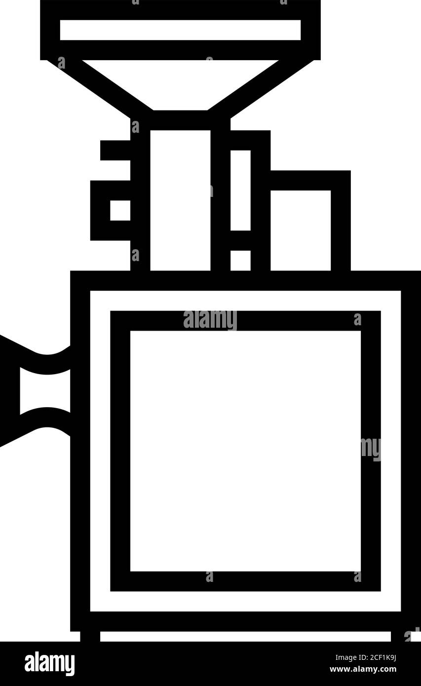 grinding equipment line icon vector illustration Stock Vector Image ...