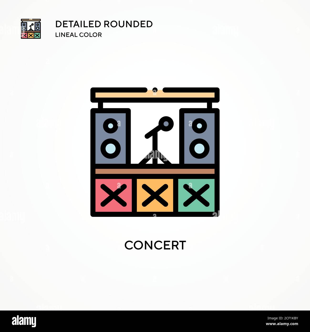 Concert vector icon. Modern vector illustration concepts. Easy to edit ...