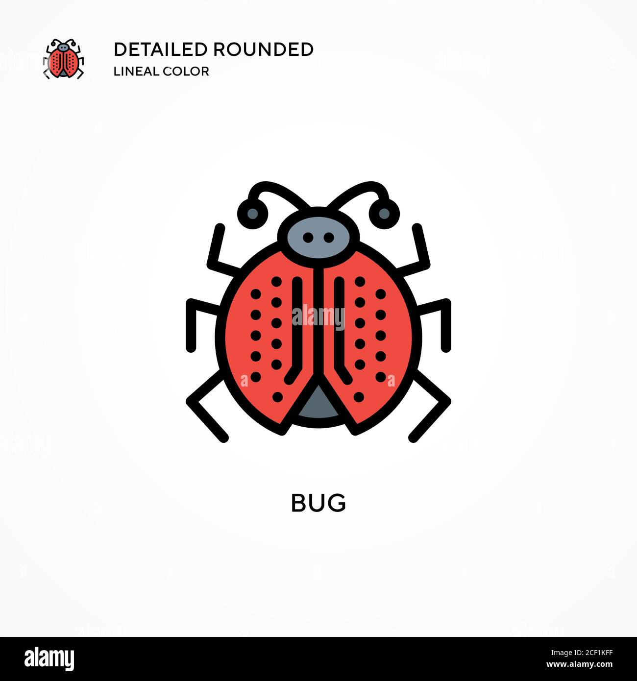 Bug vector icon. Modern vector illustration concepts. Easy to edit and ...