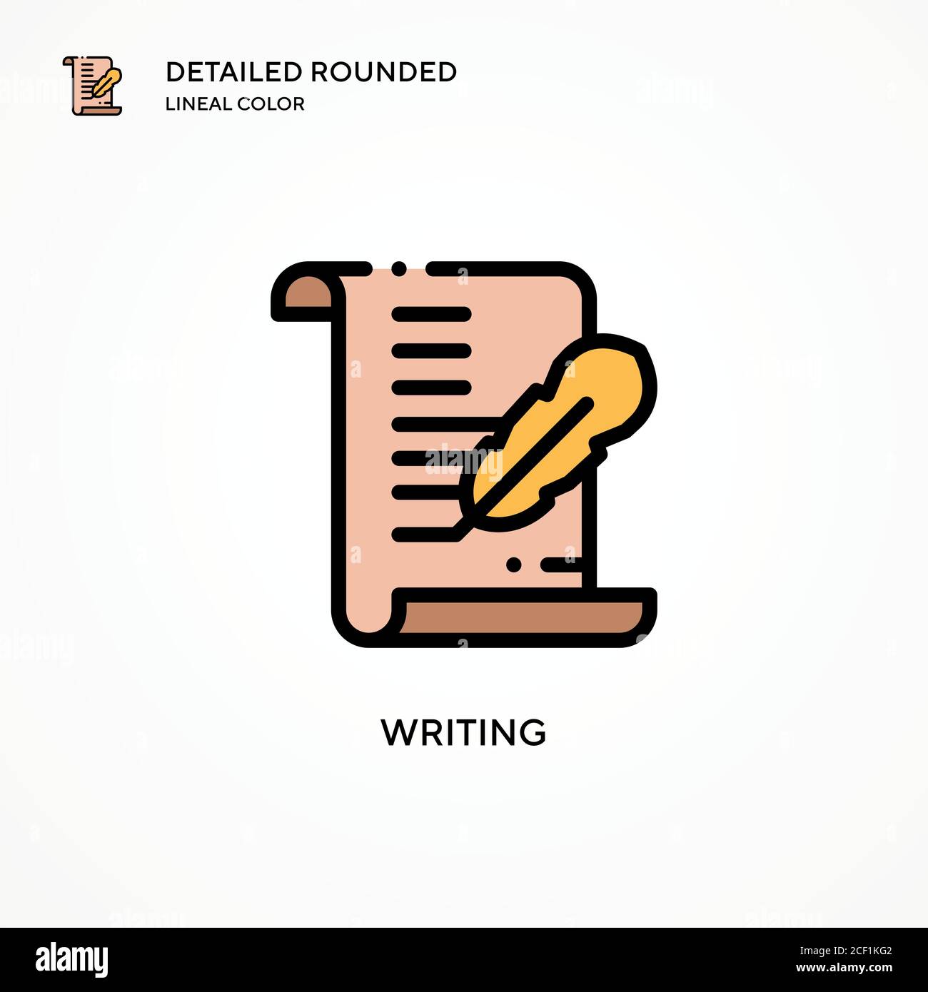 Writing vector icon. Modern vector illustration concepts. Easy to edit ...