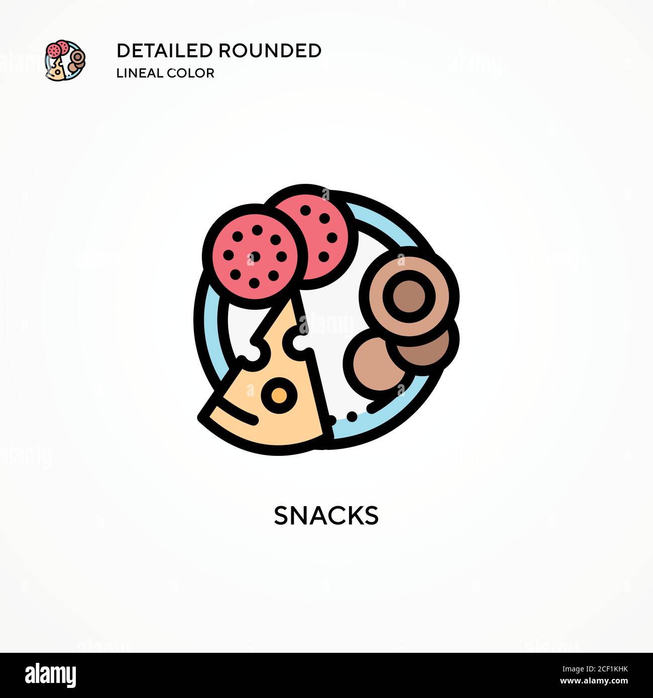 Snacks vector icon. Modern vector illustration concepts. Easy to edit ...