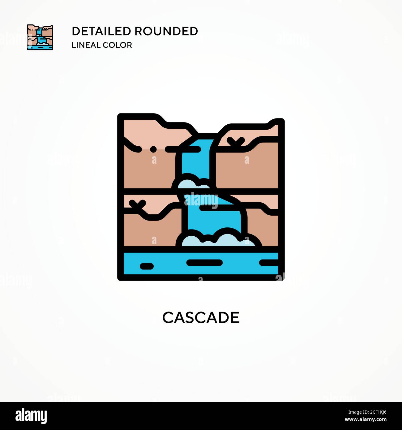 Cascade vector icon. Modern vector illustration concepts. Easy to edit ...