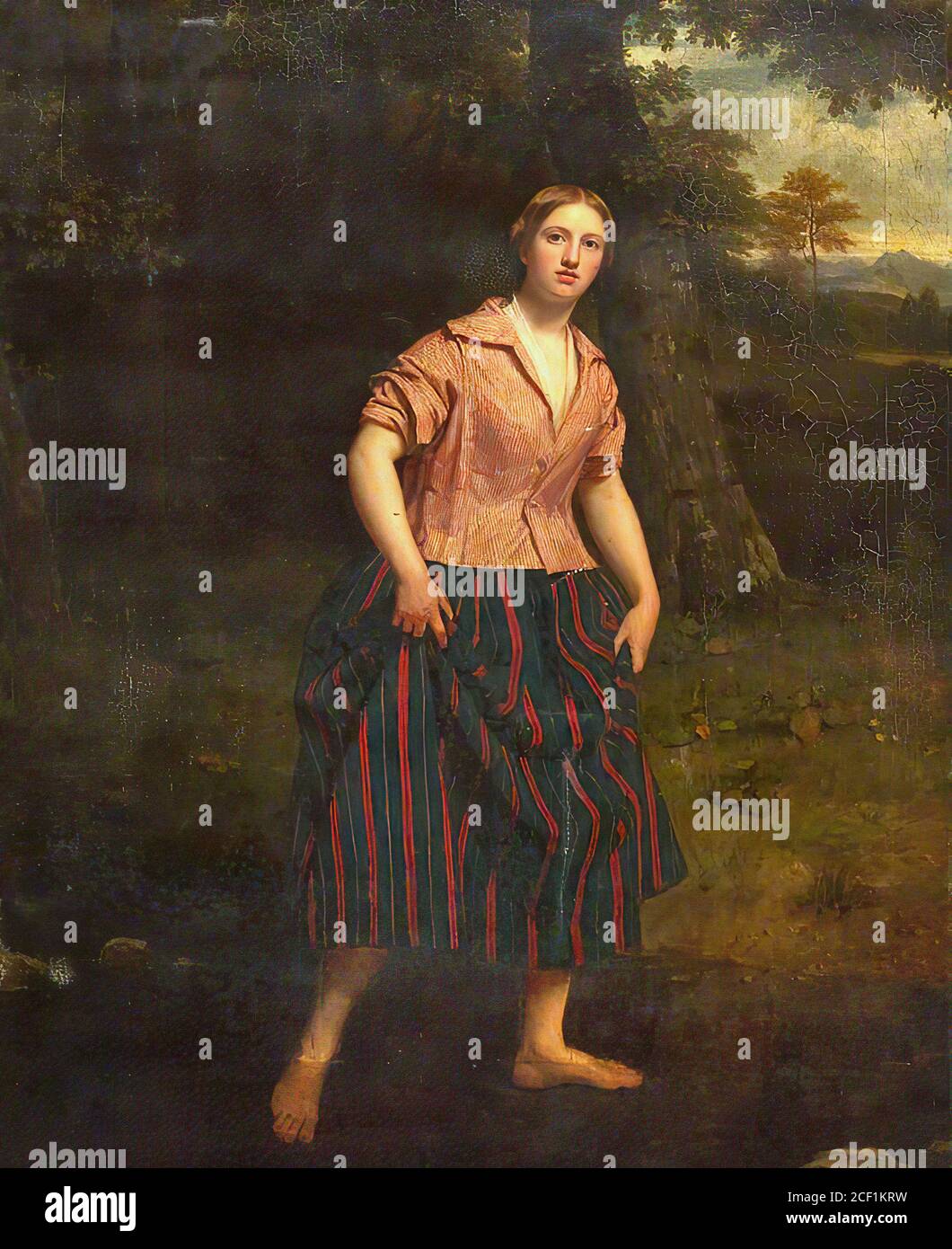 Graham-Gilbert John - Crossing the Ford - British School - 19th Century ...