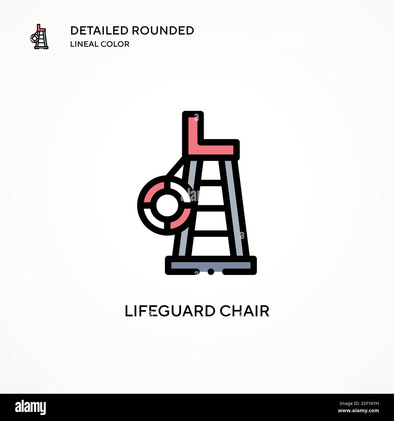 Empty lifeguard chair Stock Vector Images - Alamy