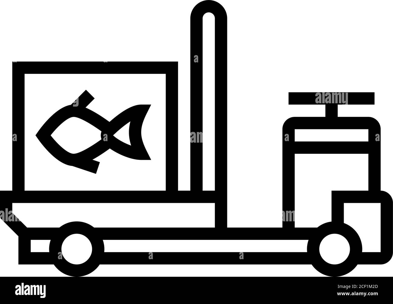 tuna transportation line icon vector illustration Stock Vector Image ...