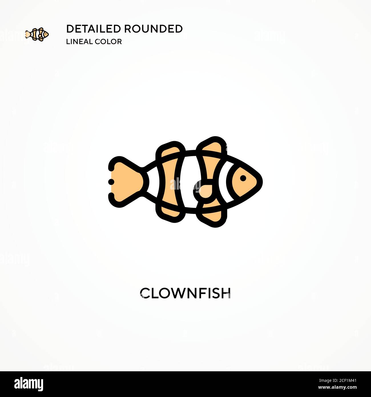 Clownfish vector icon. Modern vector illustration concepts. Easy to ...