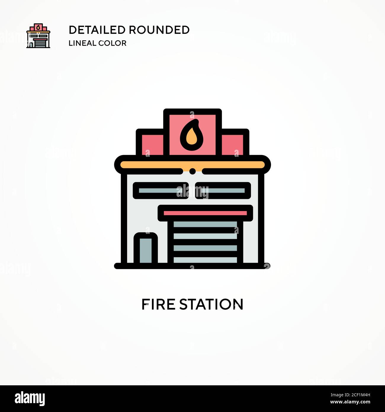 Fire station vector icon. Modern vector illustration concepts. Easy to ...