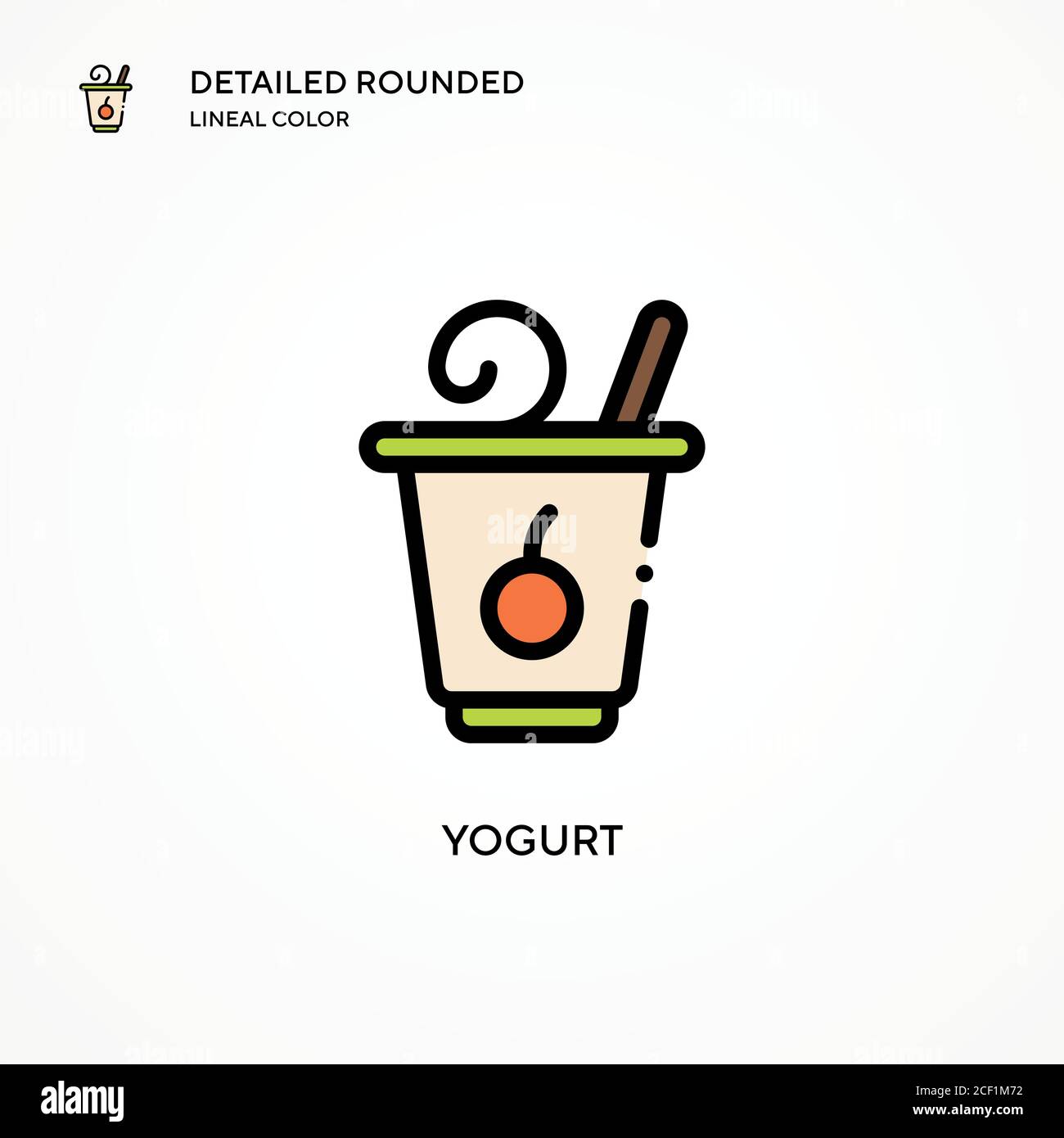Yogurt vector icon. Modern vector illustration concepts. Easy to edit ...