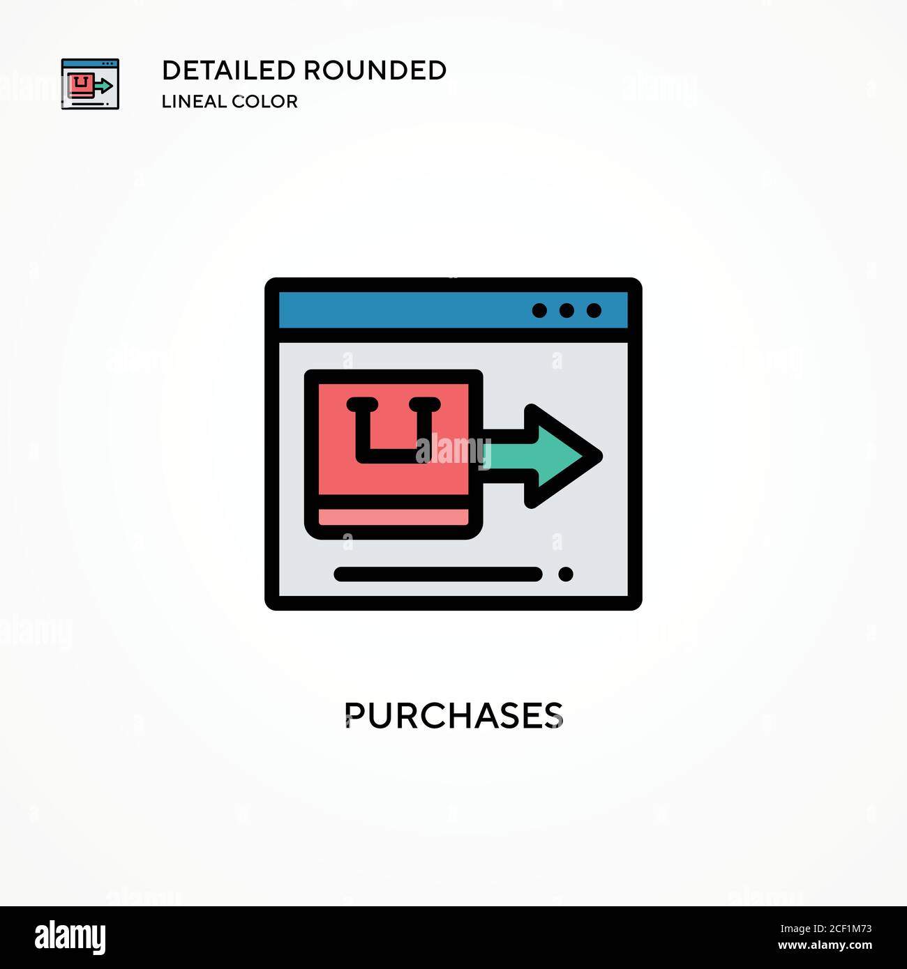 Purchases vector icon. Modern vector illustration concepts. Easy to ...