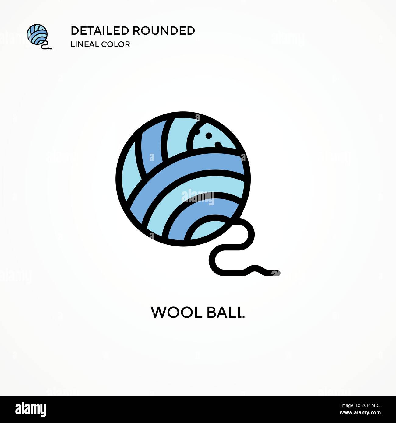 Wool ball vector icon. Modern vector illustration concepts. Easy to ...