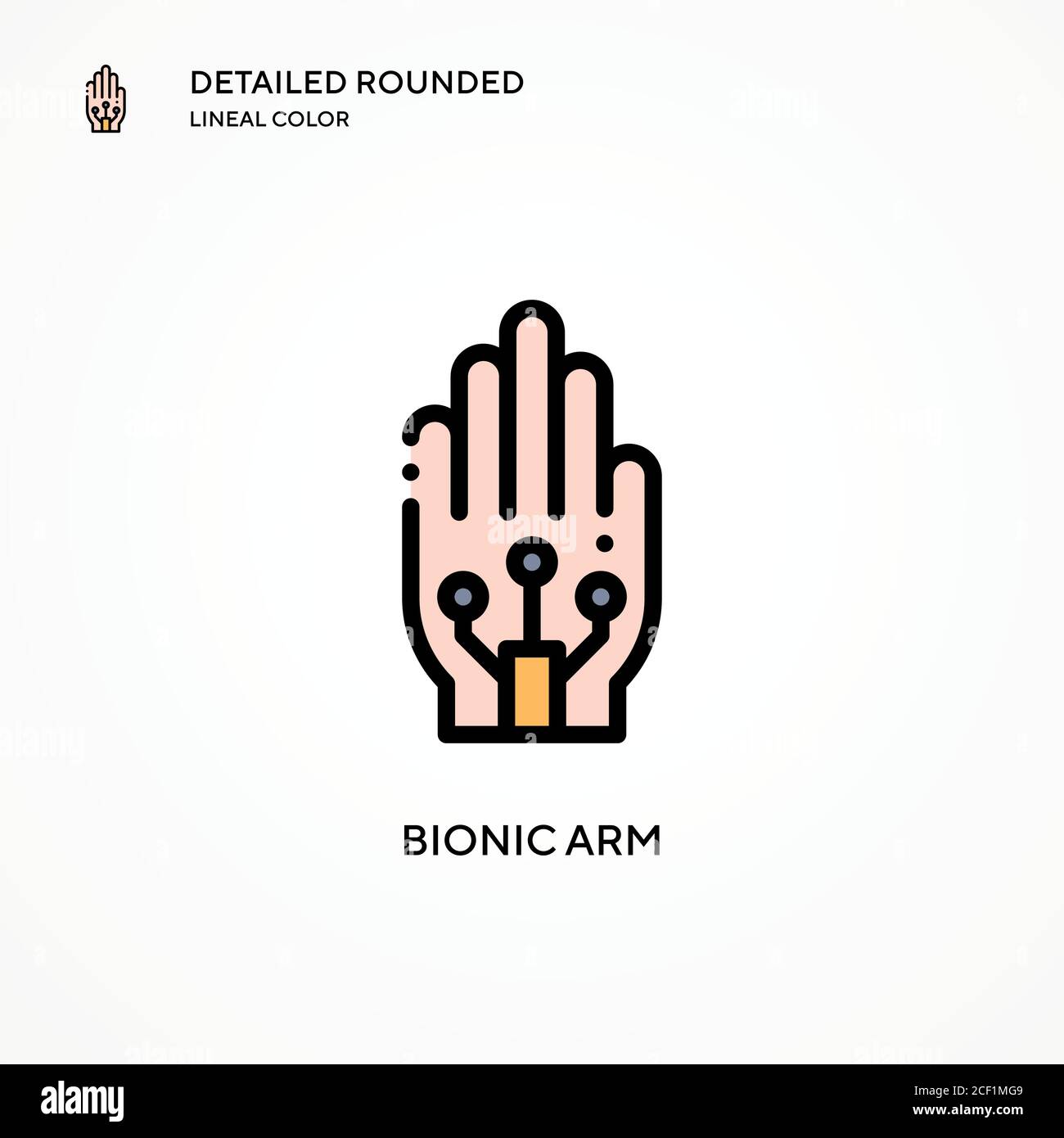 Bionic Arm Vector Icon Modern Vector Illustration Concepts Easy To