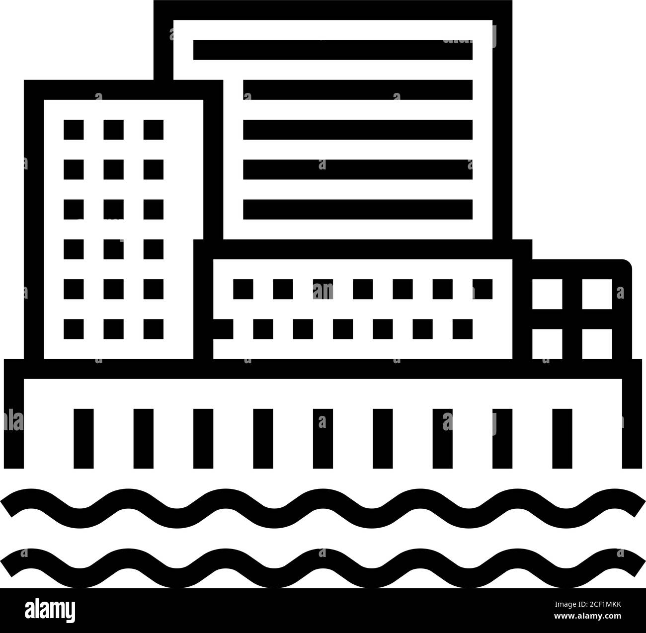 city port line icon vector illustration Stock Vector Image & Art - Alamy