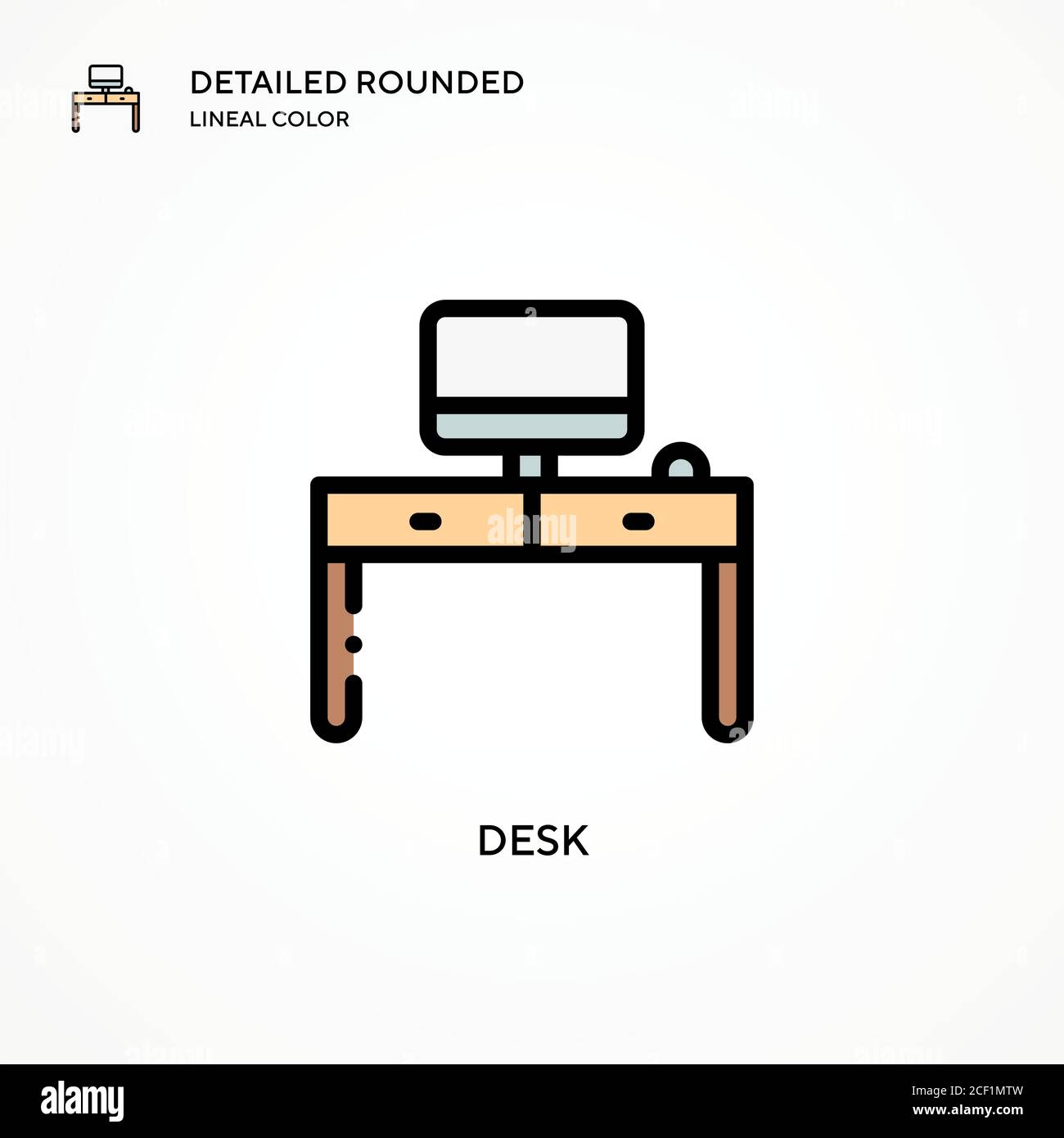 Workspace tabletop laptop white Stock Vector Images - Alamy