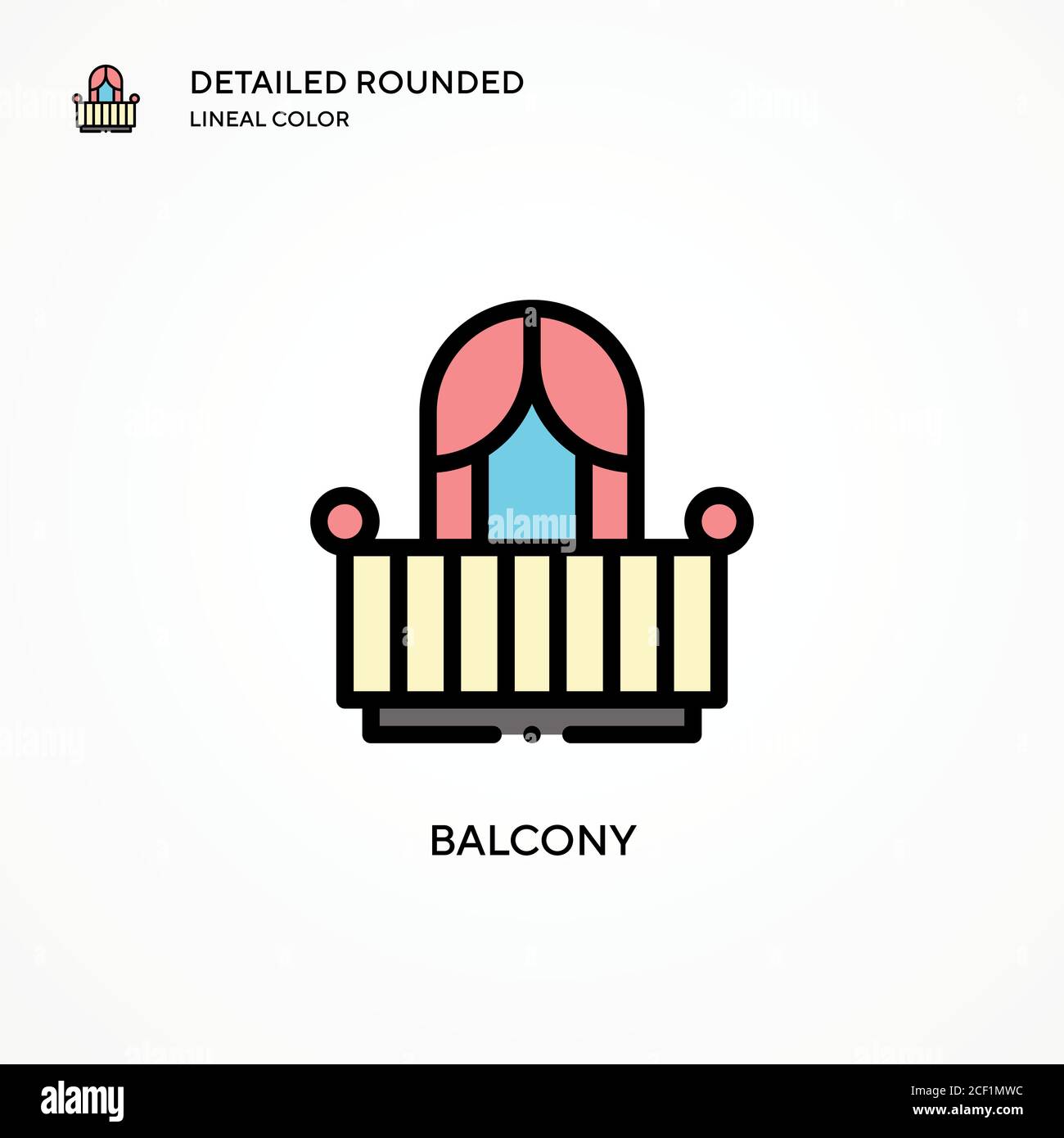 Balcony vector icon. Modern vector illustration concepts. Easy to edit ...