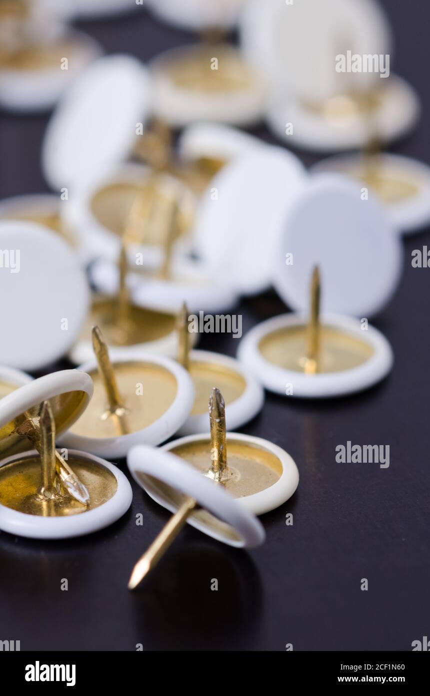 Flat tacks on white hi-res stock photography and images - Alamy