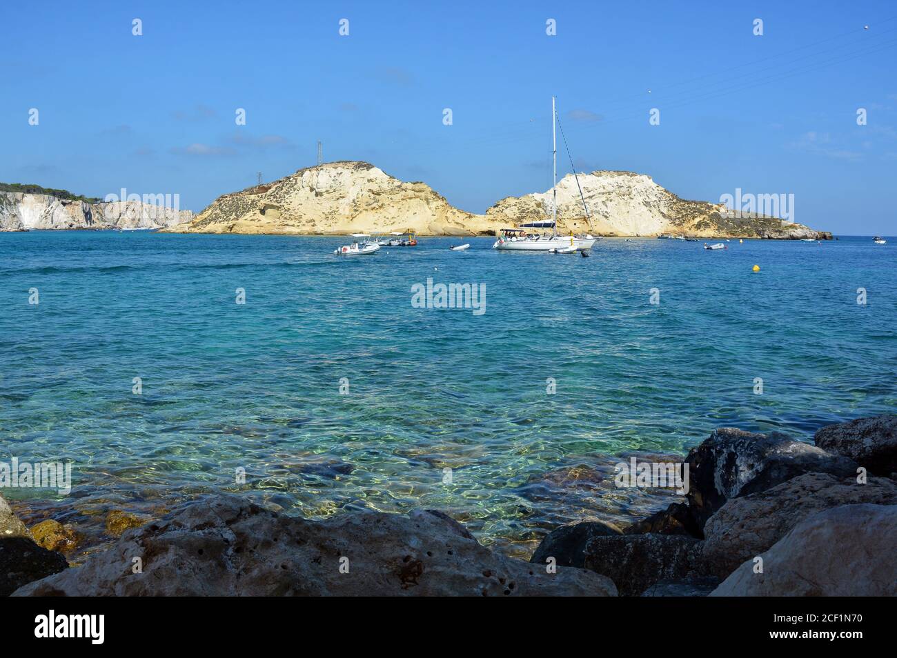 Tremiti, Puglia, Italy -08/28/2020 - View of the Tremiti Islands, small ...