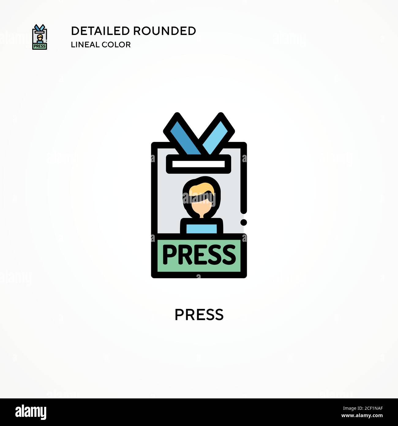 Press vector icon. Modern vector illustration concepts. Easy to edit ...
