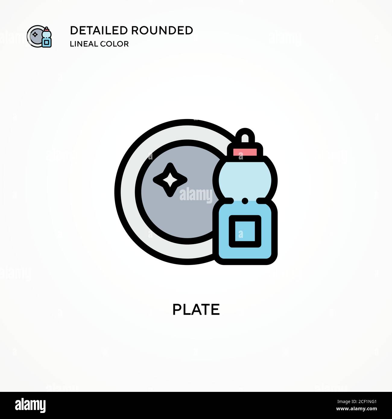 Plate vector icon. Modern vector illustration concepts. Easy to edit ...