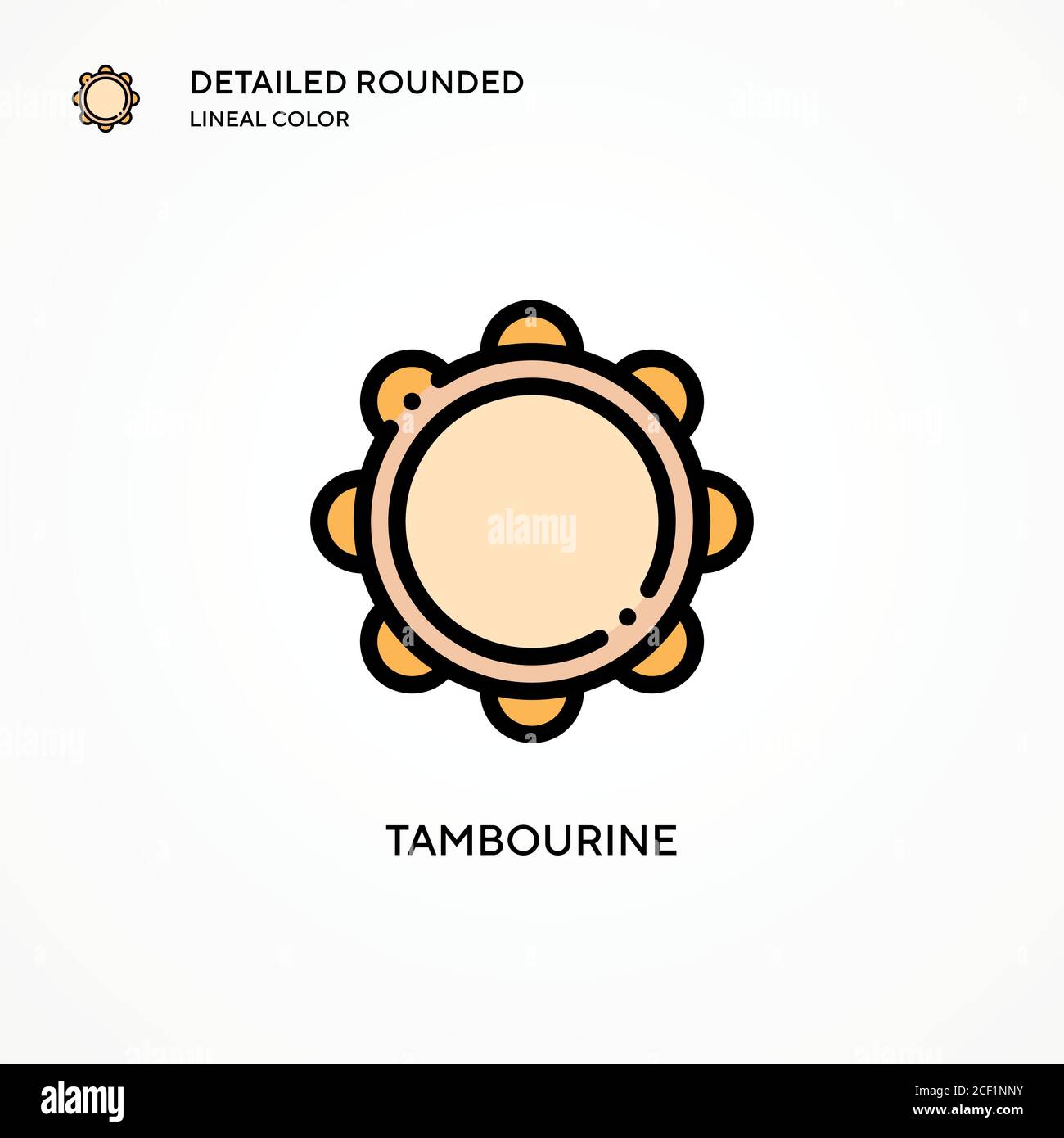 Tambourine vector icon. Modern vector illustration concepts. Easy to ...