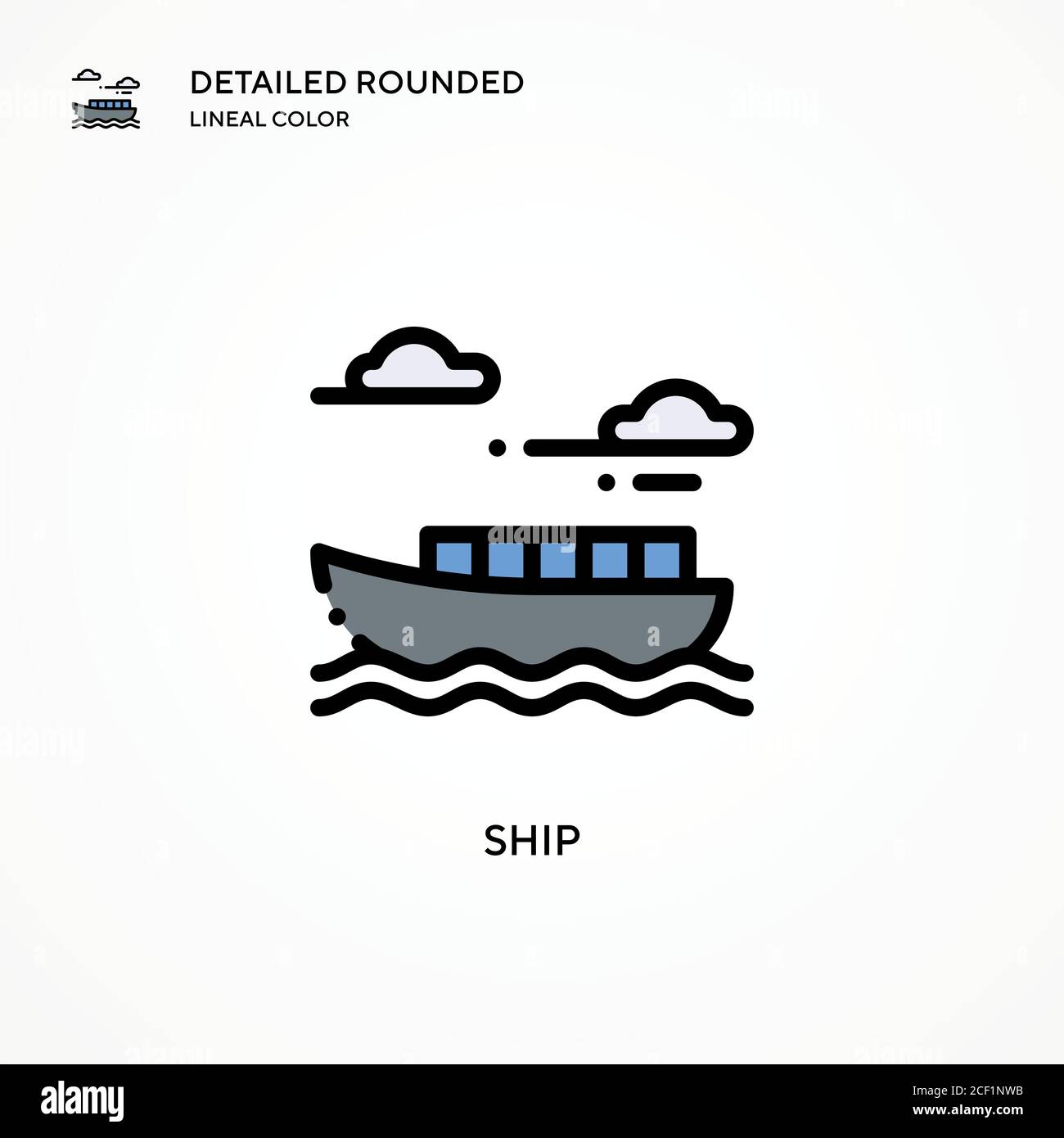 Ship vector icon. Modern vector illustration concepts. Easy to edit and ...