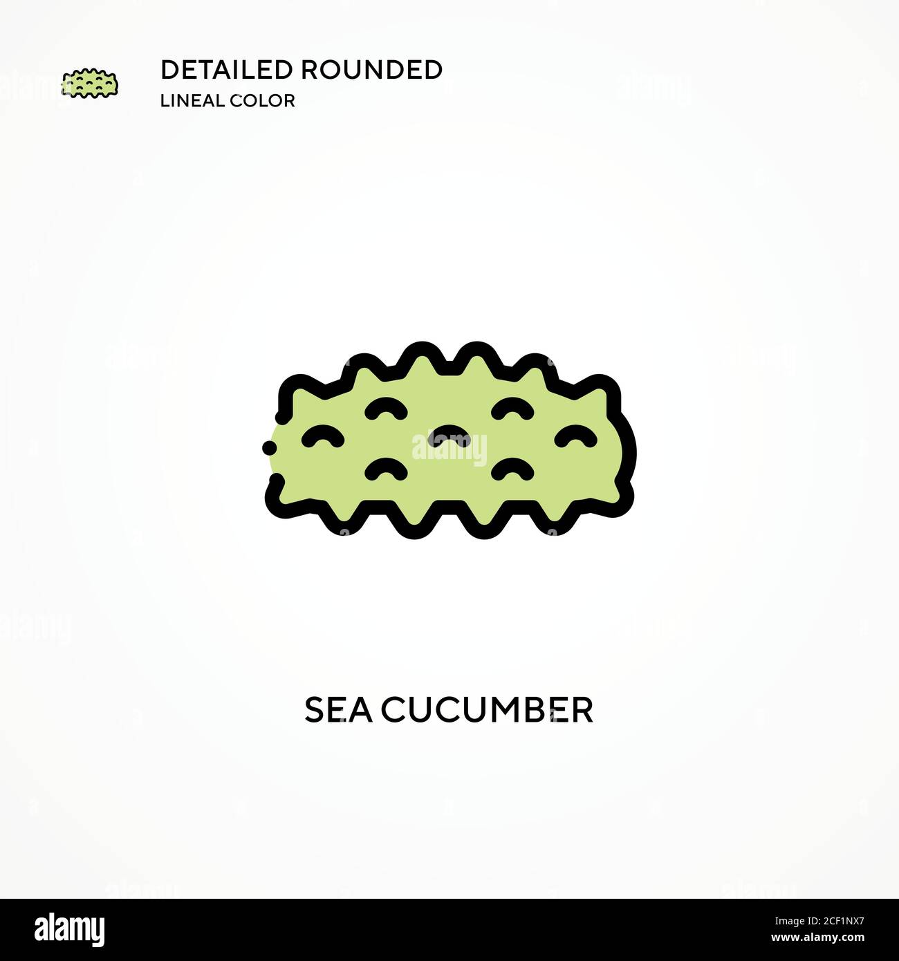 Sea cucumber vector icon. Modern vector illustration concepts. Easy to ...