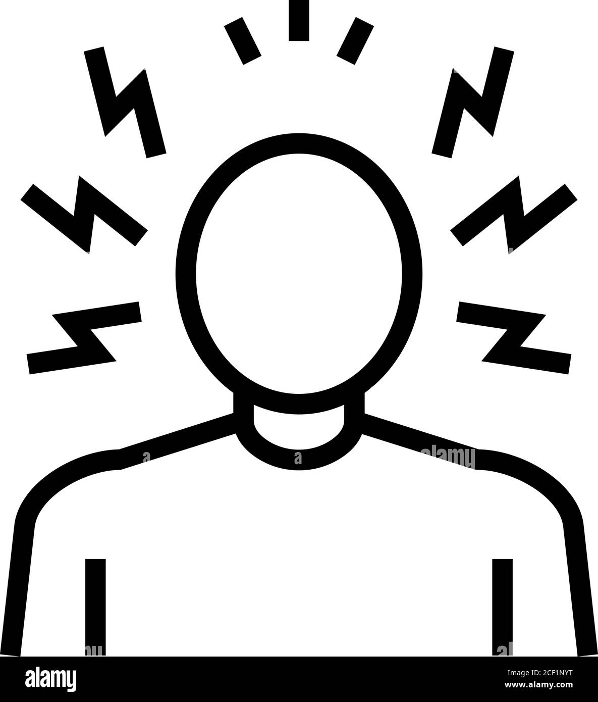 anger psychological problems line icon vector illustration Stock Vector ...