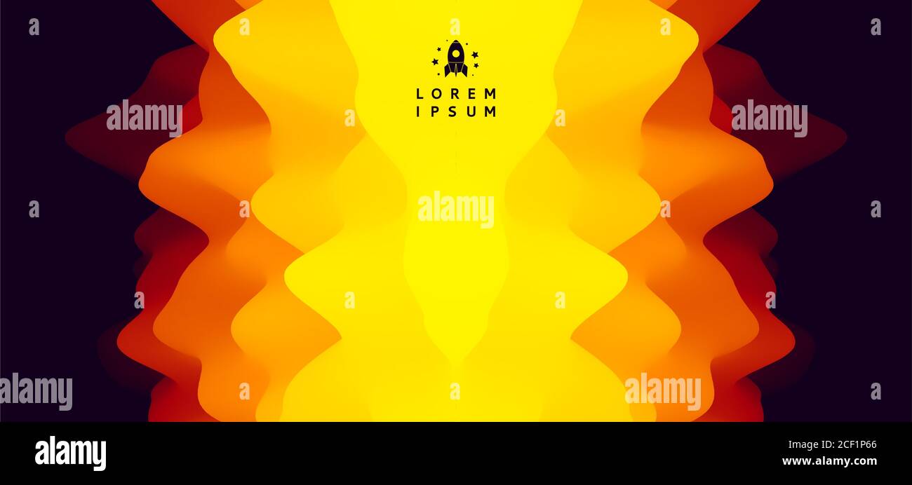 Abstract wavy background with reflection. Trendy gradients with ...