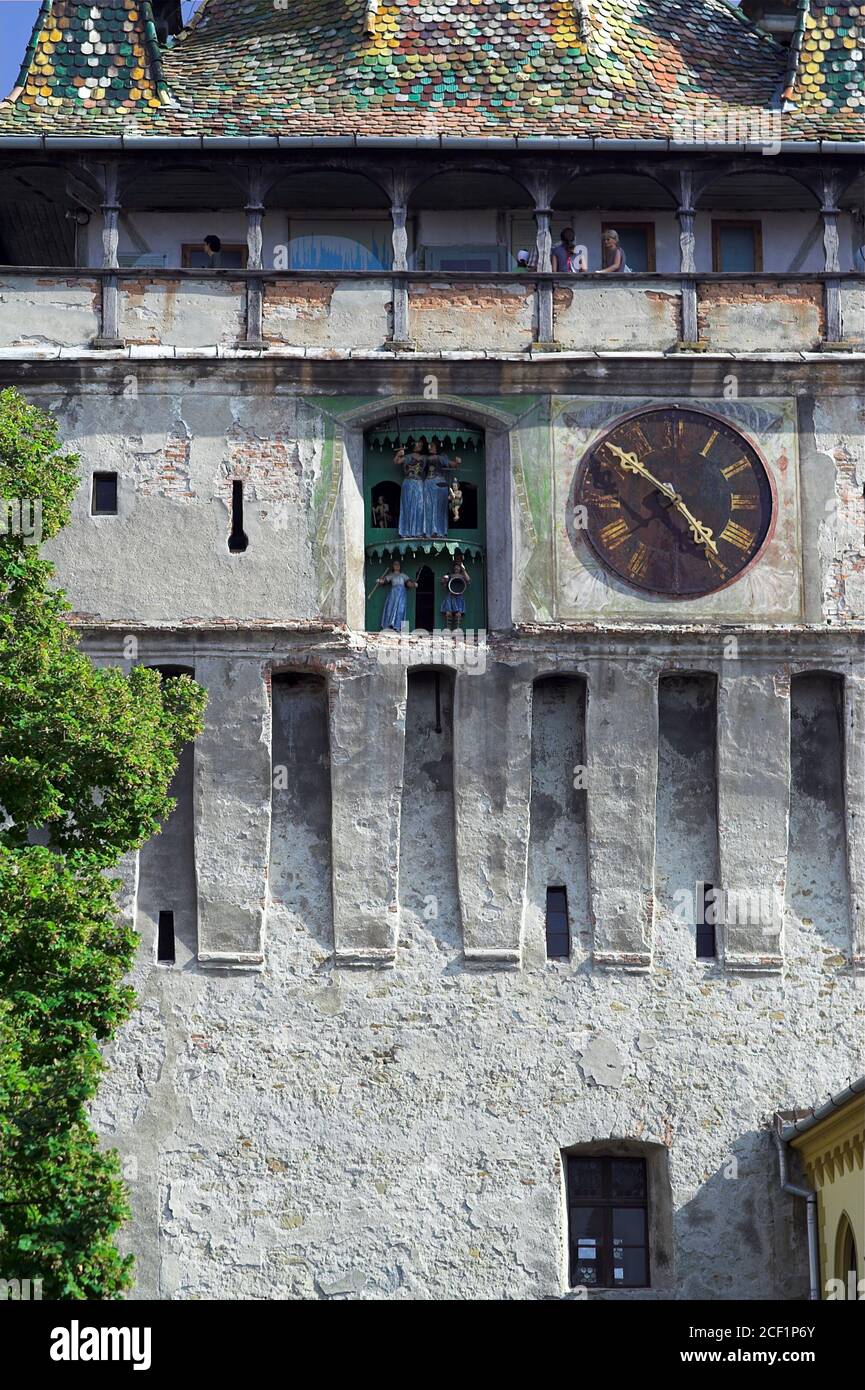Sighișoara Romania, Stundturm, clock tower, wieża zegarowa Stock Photo ...