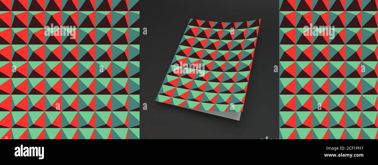 Cover design template. Abstract geometrical background with pyramids ...