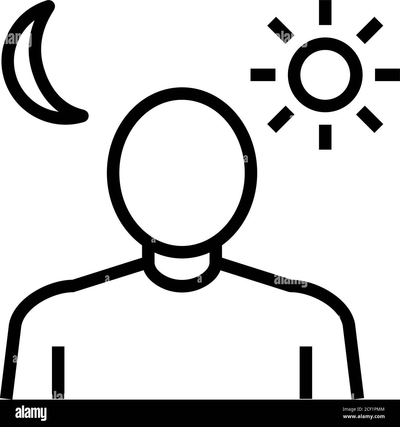 sleep problems line icon vector illustration Stock Vector Image & Art ...