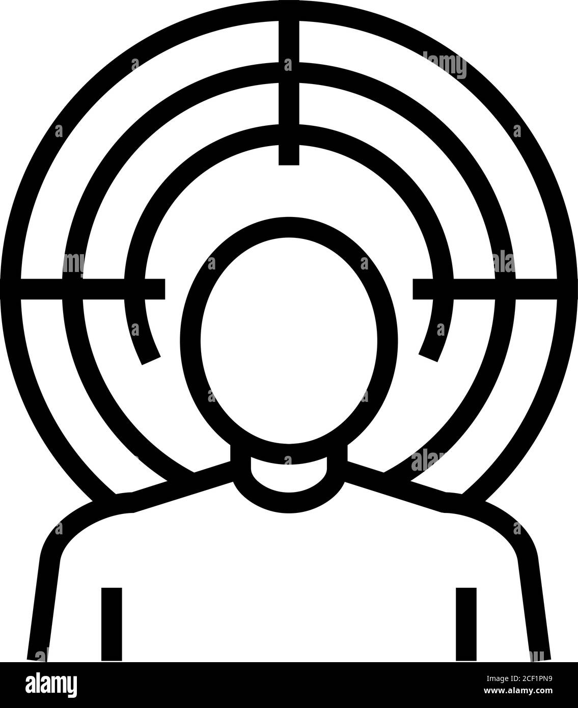 mania psychological problems line icon vector illustration Stock Vector ...