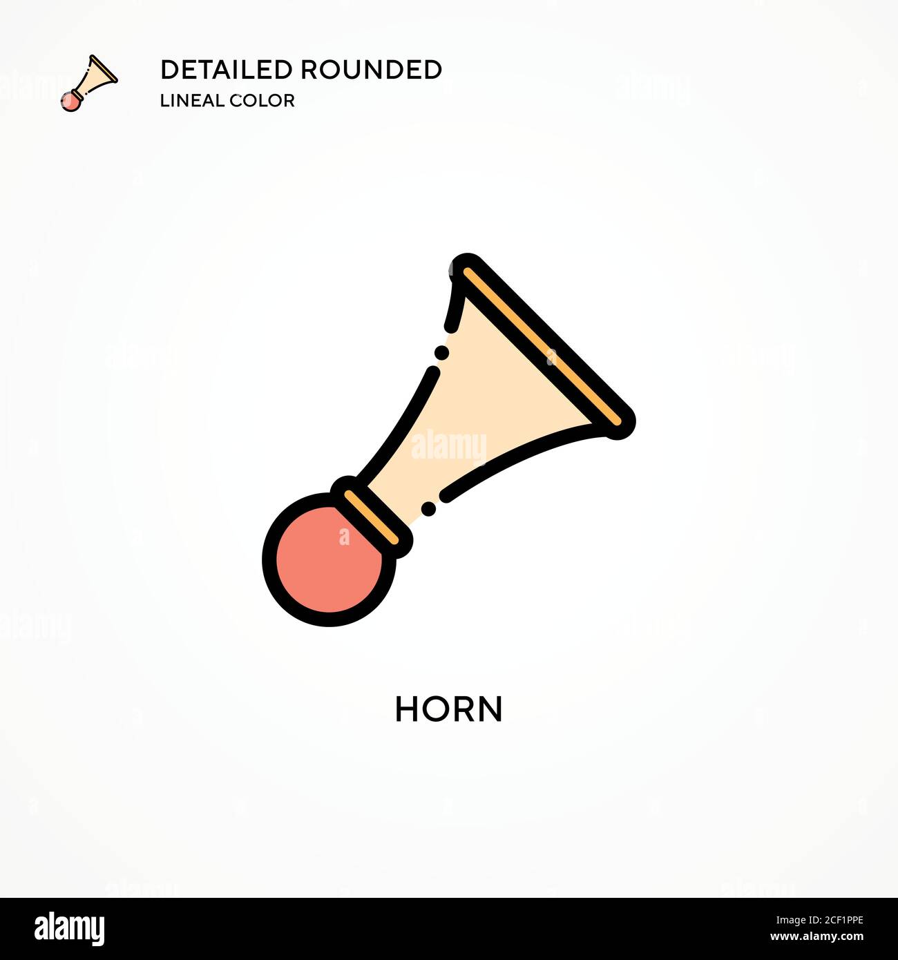 Horn vector icon. Modern vector illustration concepts. Easy to edit and ...