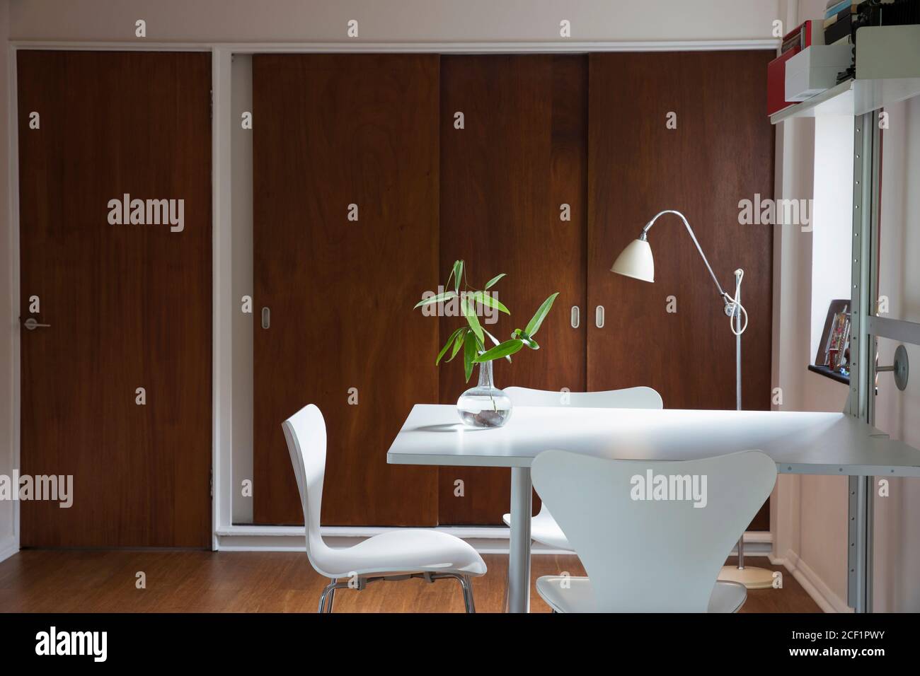 Modern home showcase interior and wood doors Stock Photo - Alamy