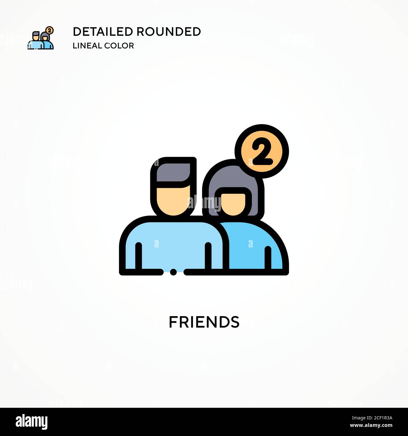 Friends vector icon. Modern vector illustration concepts. Easy to edit ...
