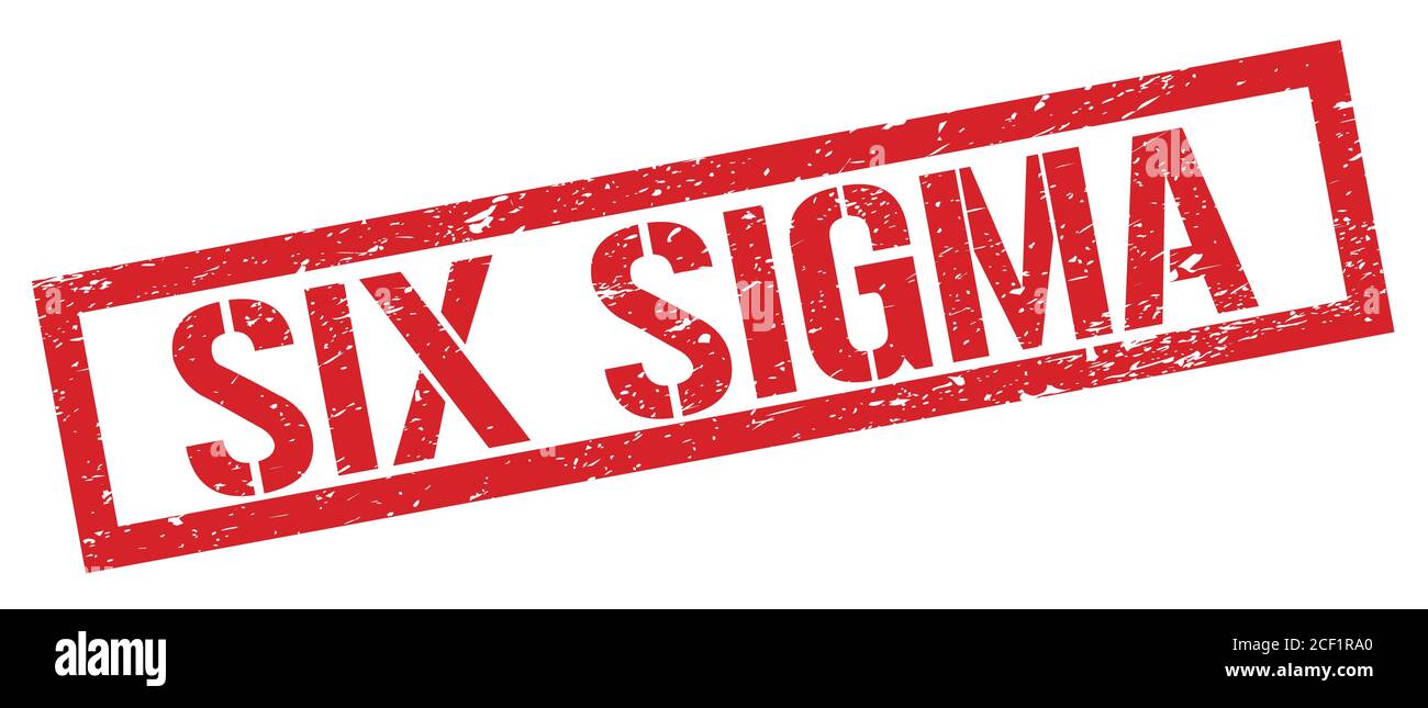 SIX SIGMA red grungy rectangle stamp sign Stock Photo - Alamy